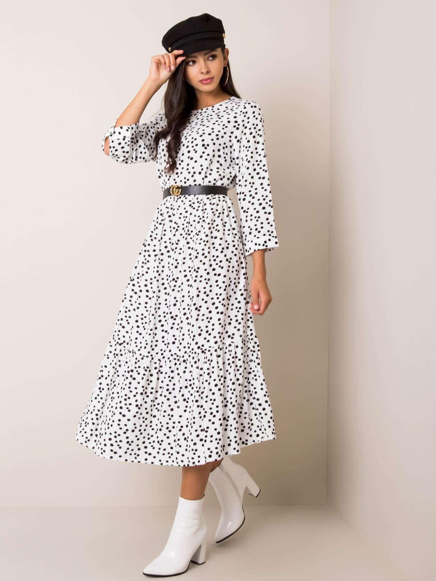 Sukienka-D70013Z30228-biało-czarny : Kolor - Biało-Czarny, Rozmiar - M ...