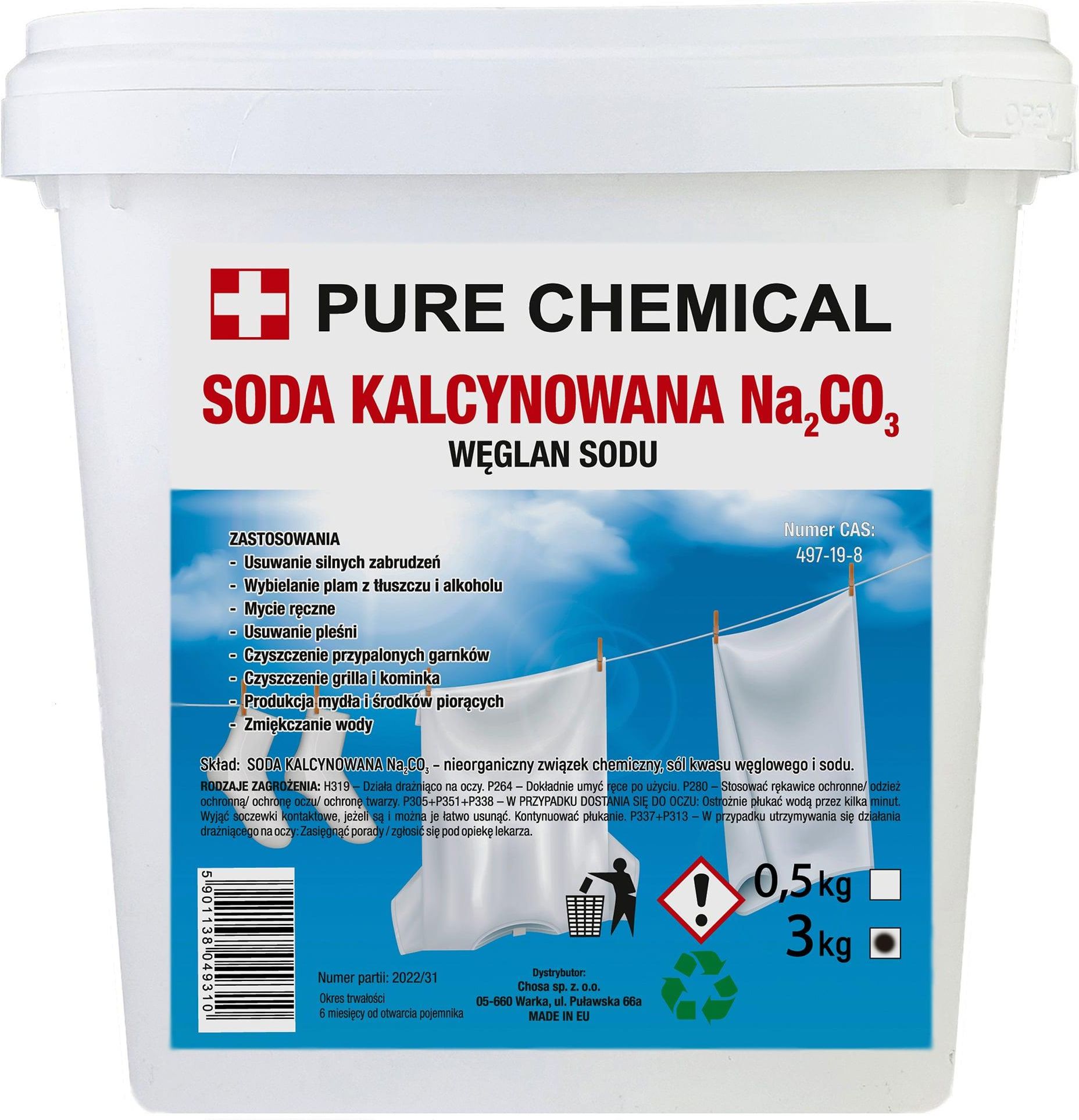 SODA KALCYNOWANA - Węglan sodu Wiaderko 3kg PURECHEMICAL - Opinie i ...