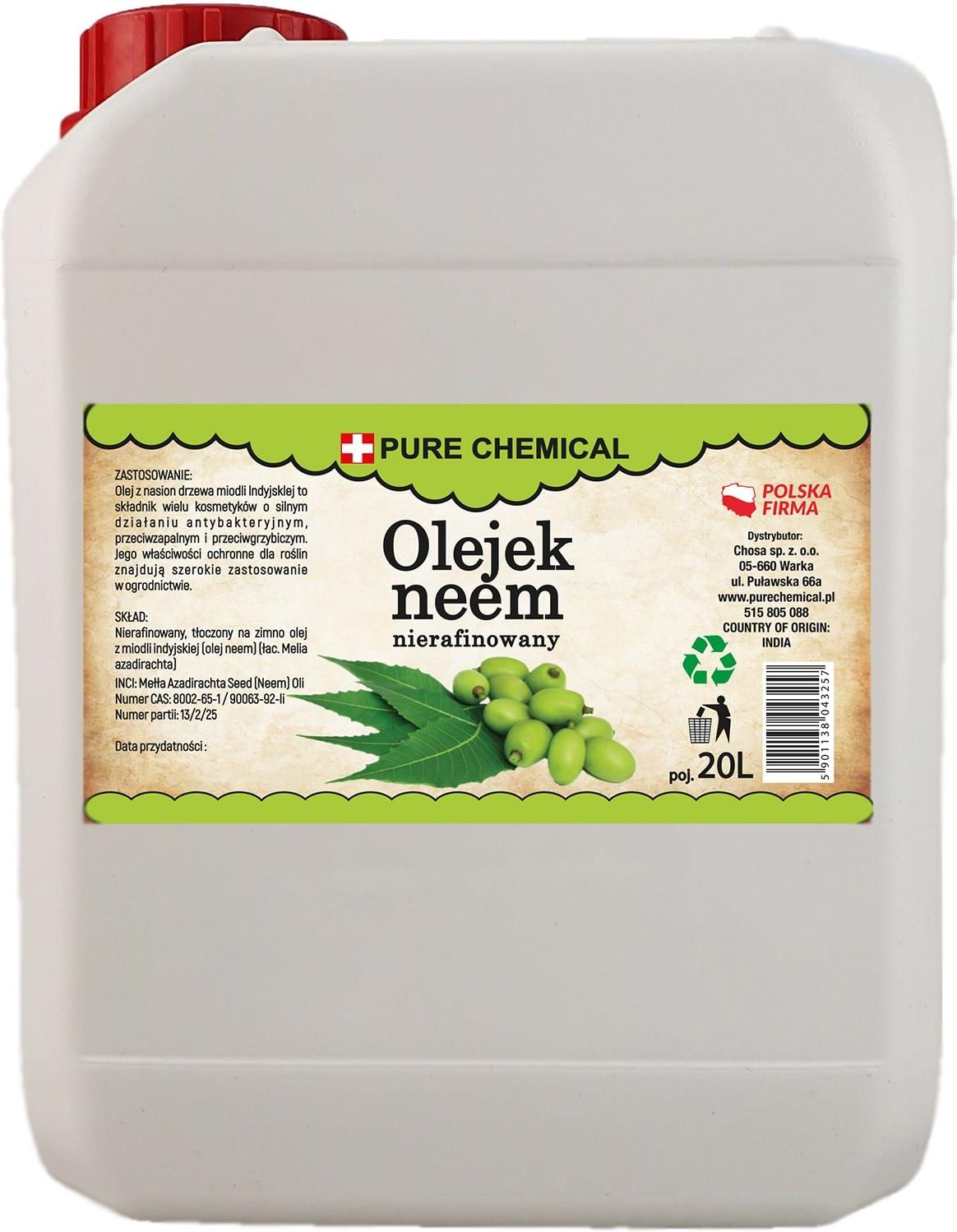 OLEJEK NEEM - Do roślin Nierafinowany 20L PURECHEMICAL - Ceny i opinie - Ceneo.pl