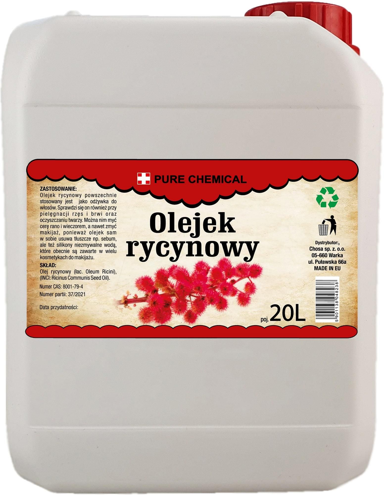 OLEJ RYCYNOWY - Tłoczony na zimno Nierafinowany 20L PURECHEMICAL - Opinie i ceny na Ceneo.pl