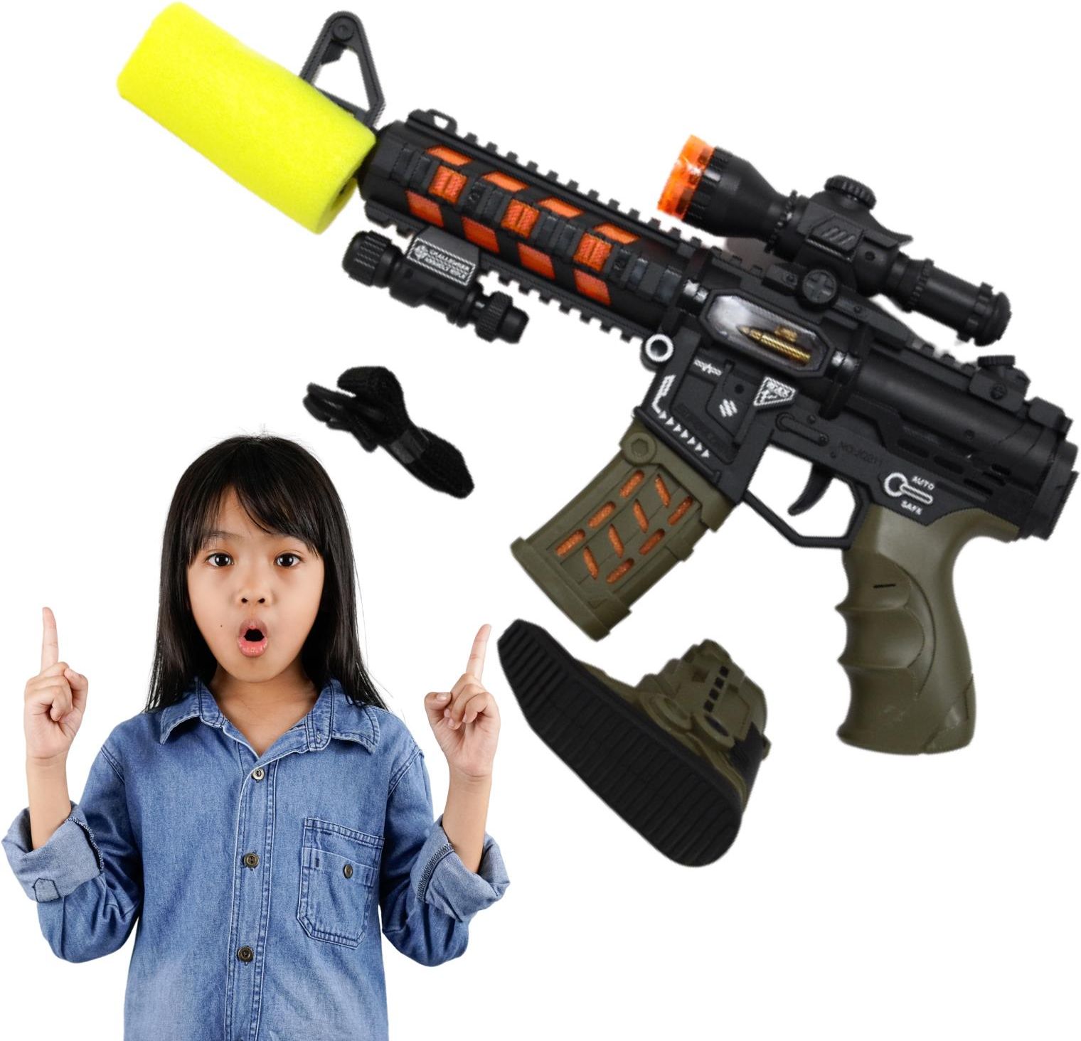 Dromader Mega Karabin Broń Pistolet Maszynowy Na Baterie - Ceny i ...