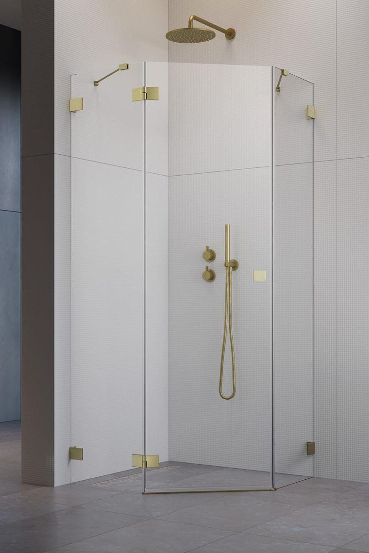 Kabina Prysznicowa Radaway Essenza Pro 90x90 Brushed Gold Ptj