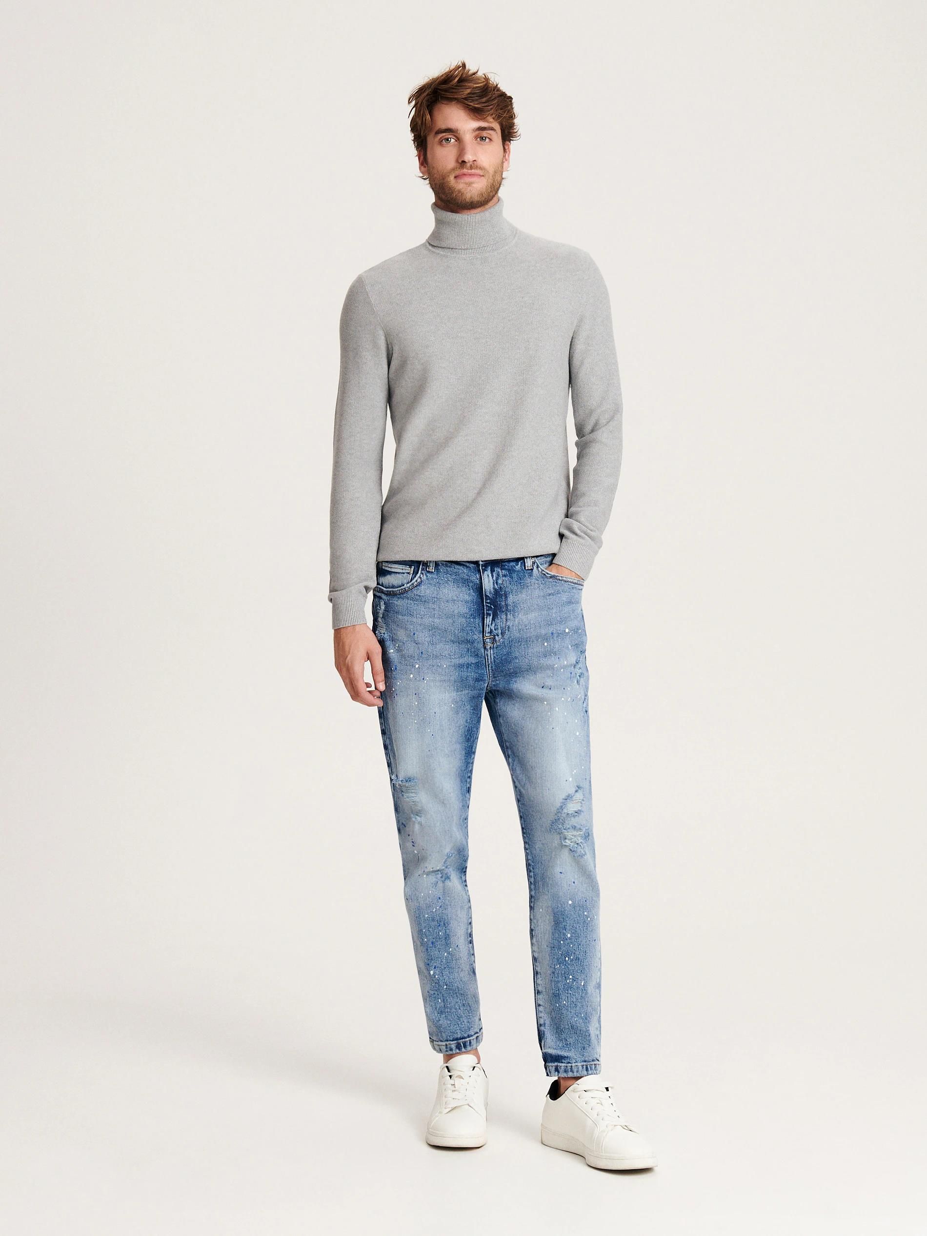 Reserved - Jeansy carrot slim - Niebieski - Ceny i opinie - Ceneo.pl