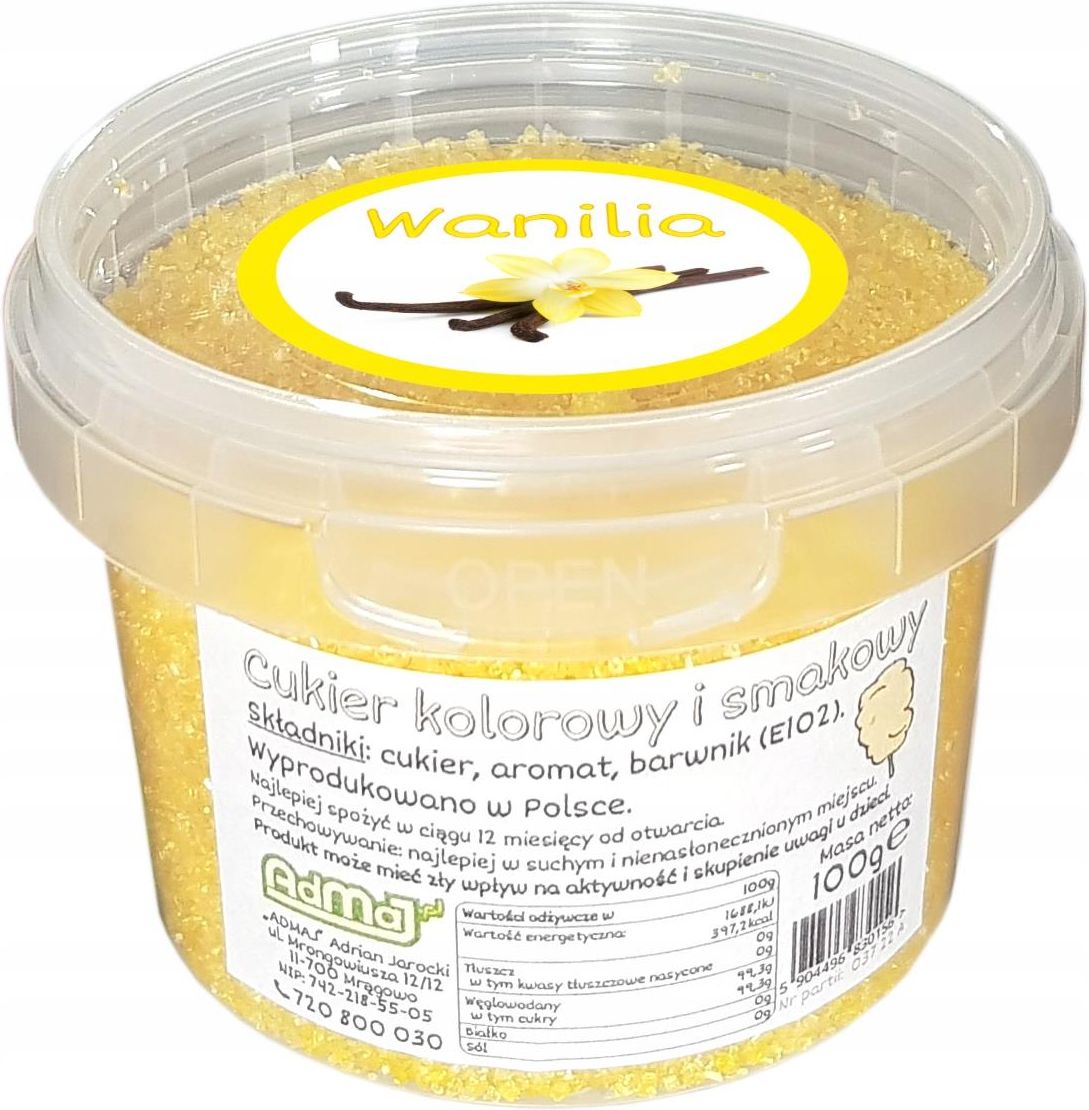 Admaj Cukier Do Waty Cukrowej Wanilia 100g - Ceny i opinie - Ceneo.pl