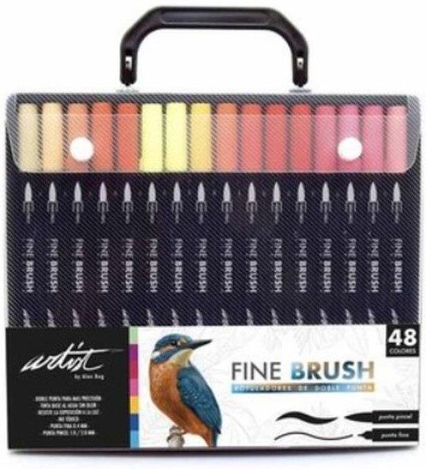 Alex Bog Zestaw Markerów Fine Brush Creative 48 Części Wielokolorowy ...