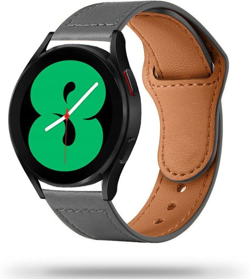 Gk Protection Skórzana Bransoleta Galaxy Watch 4 5 Classic Pro 6 Szara ...