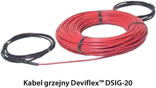 DEVI Kabel grzejny DEVIflex DSIG-20/230 V 228 m (140F0228) - opinie i ceny na Ceneo.pl