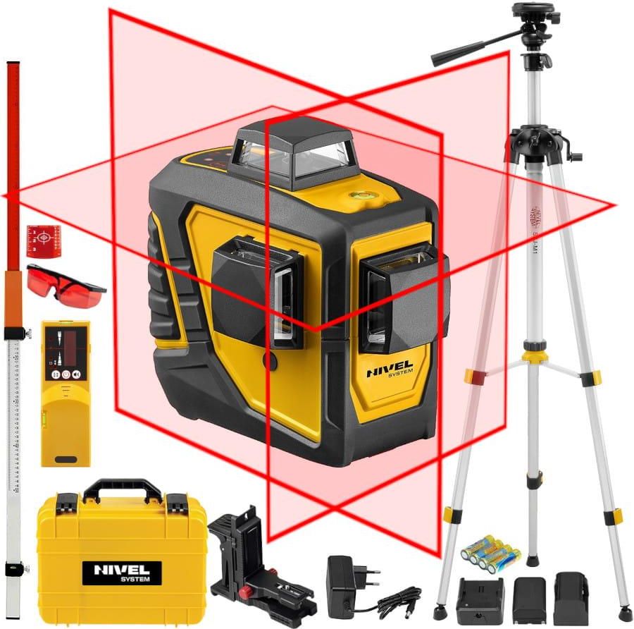 NIVEL SYSTEM CL3D Laser krzyżowy + czujnik CLS1 + statyw SJJ-M1 EX + łata laserowa ...