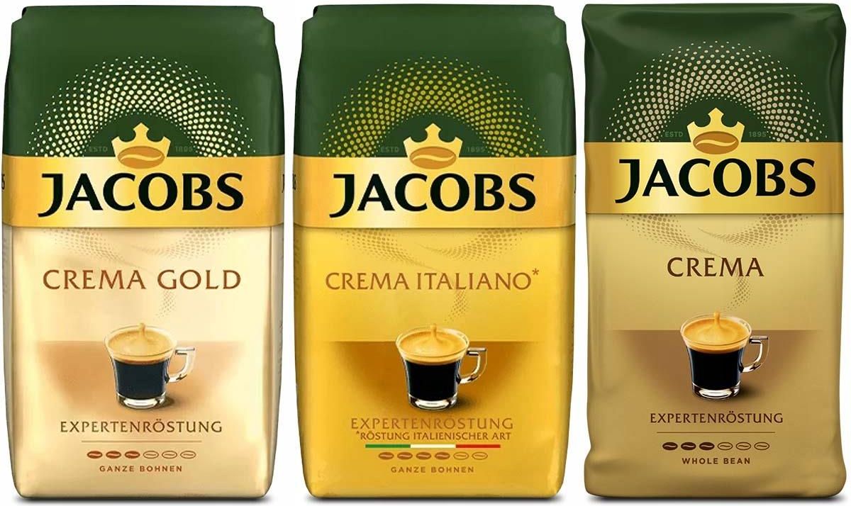 Kawa Jacobs Crema/Crema Gold/Crema Italiano Ziarnista 3X1kg - Ceny i ...