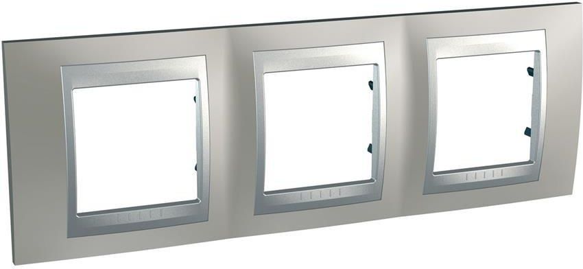 Schneider Electric Unica Top Ramka Trzykrotna Metalowa Pozioma Nikiel ...