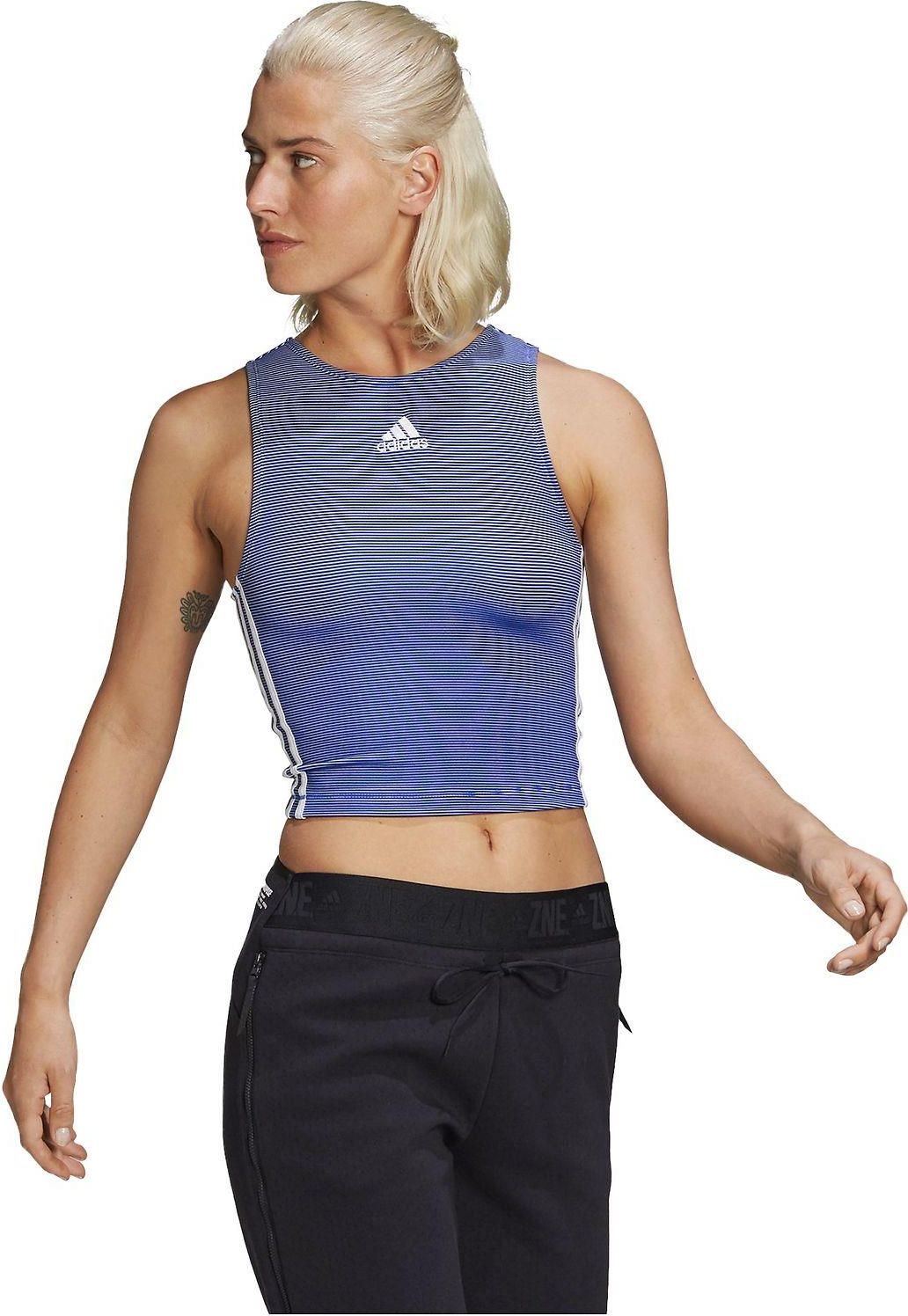 Adidas Koszulka Damska Zippable Ribbed Tank Top Fs6144 Royblu - Ceny i ...