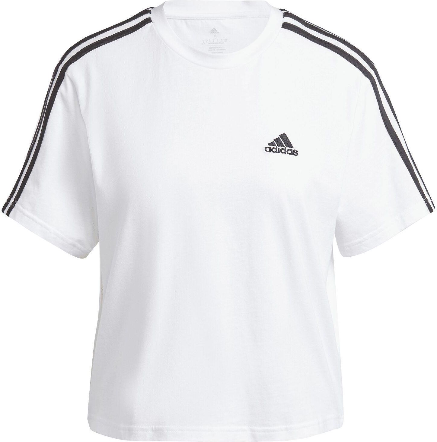 Adidas Koszulka Damska Essentials 3 Stripes Single Jersey Crop Top ...