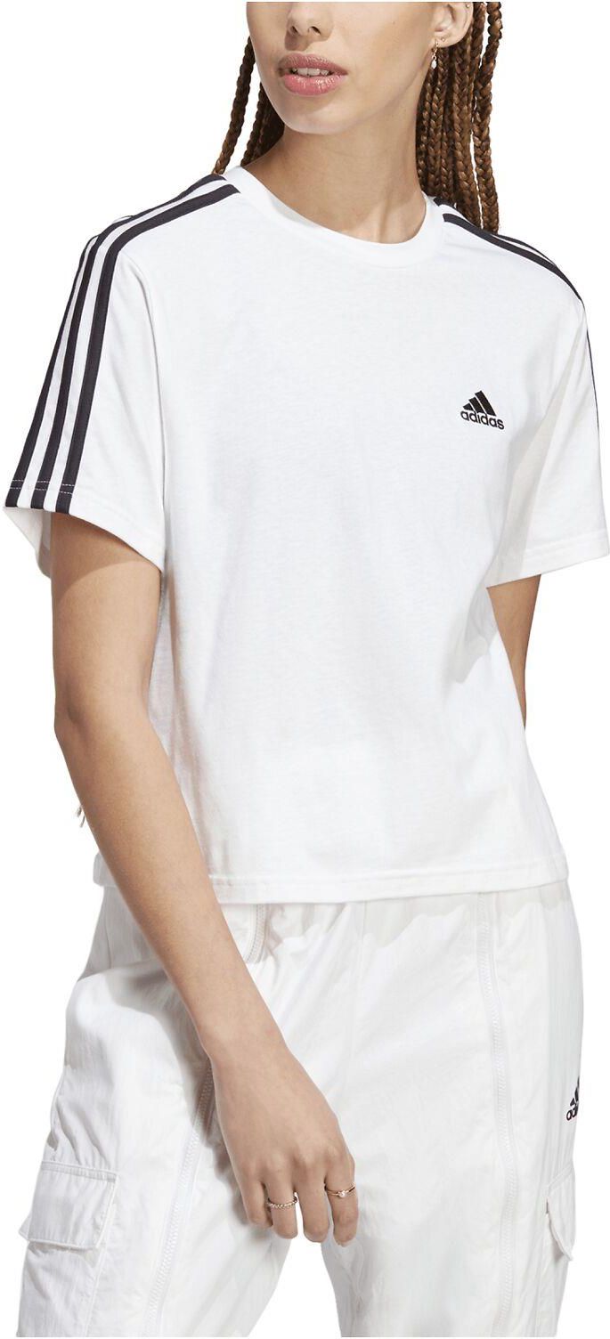 Adidas Koszulka Damska Essentials 3 Stripes Single Jersey Crop Top ...