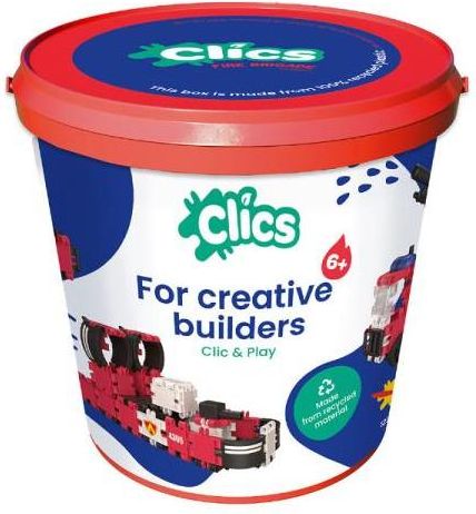 Clics Toys Klocki Wiaderko 8 W 1 127 Elementów Straż Pożarna Cb-197 ...