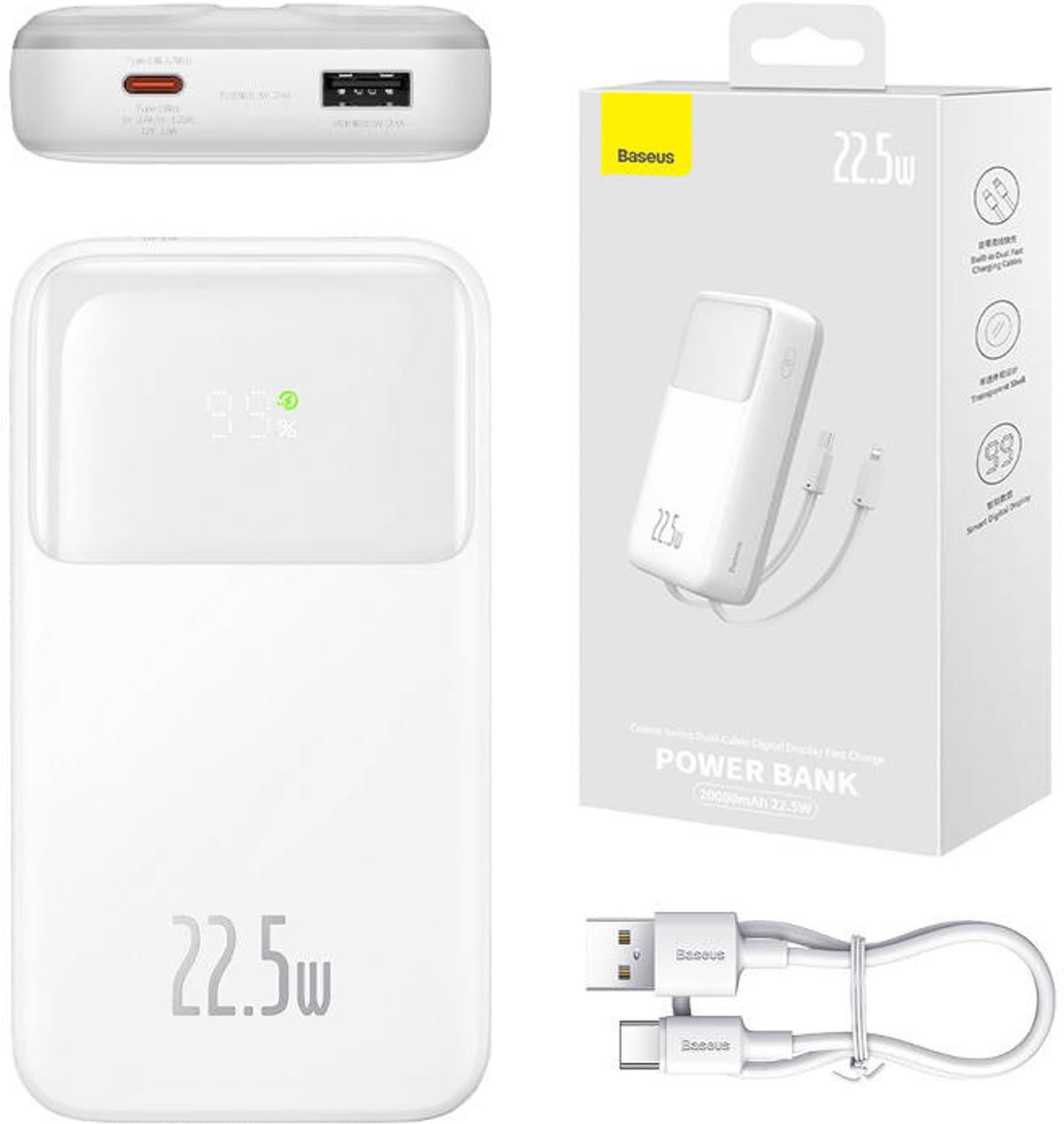 Powerbank Baseus Comet 20000mAh 22.5W Biały - Opinie i ceny na Ceneo.pl