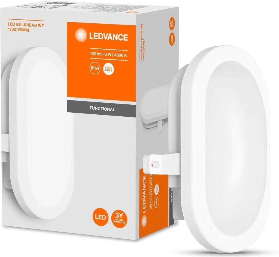 Ledvance Oprawa Zewnętrzna Led Bulkhead 6W 4000K Wt 4058075271586 ...