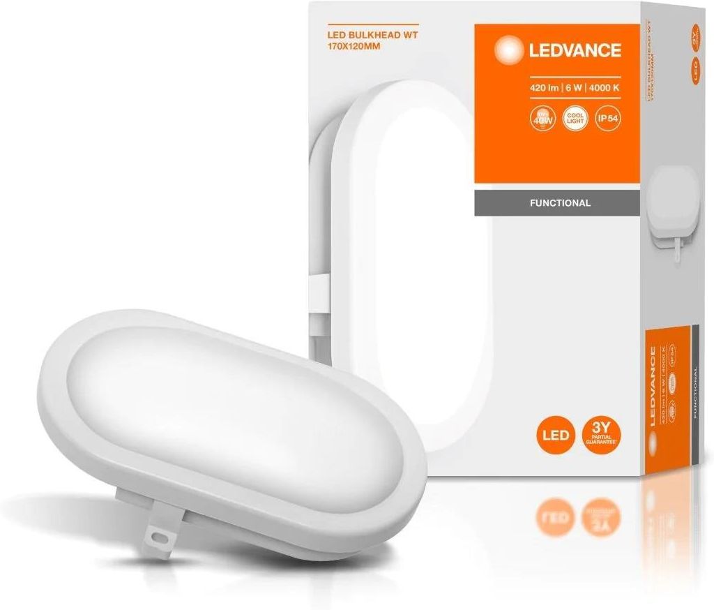 Ledvance Oprawa Zewnętrzna Led Bulkhead 6W 4000K Wt 4058075271586 ...