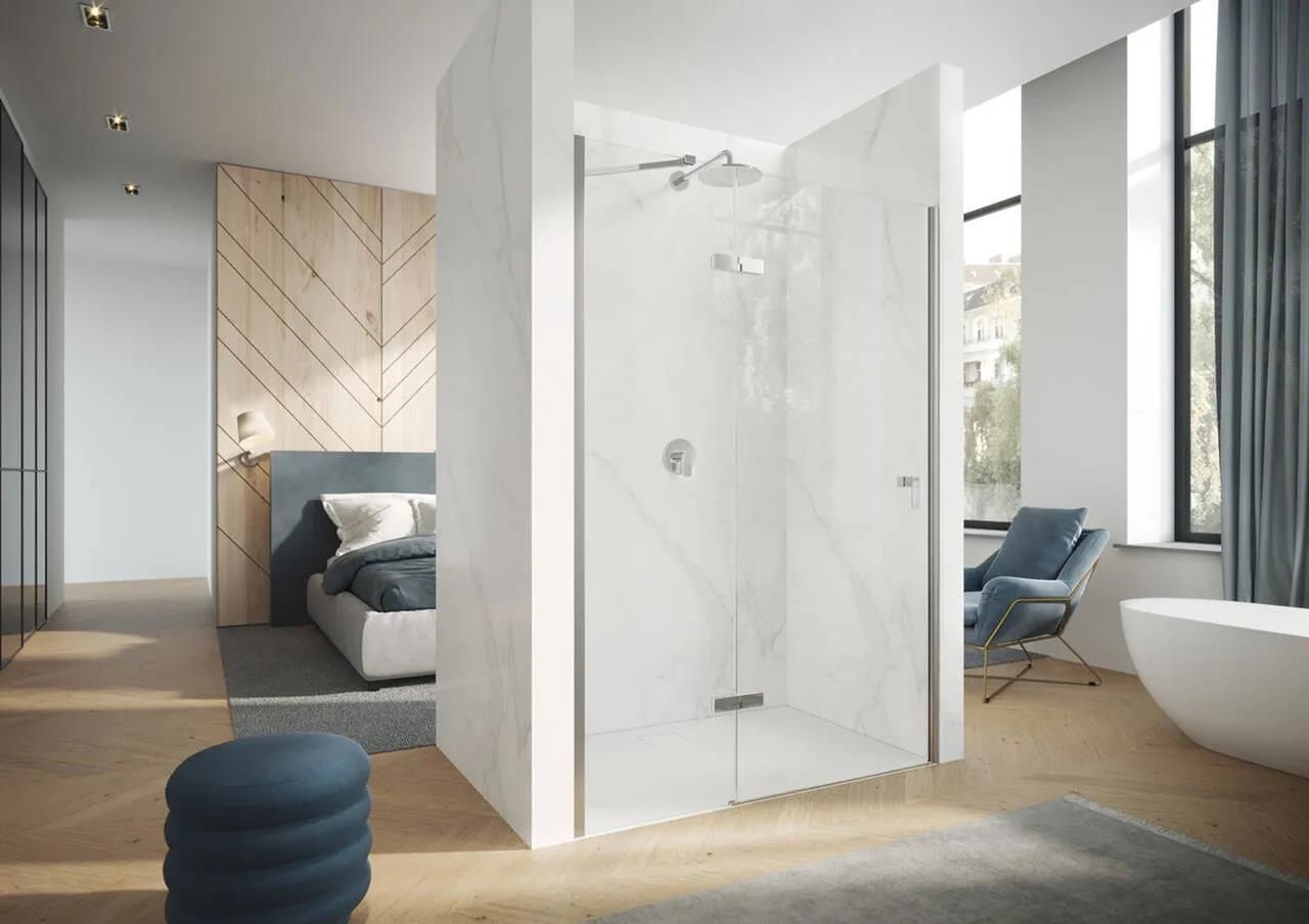 Drzwi prysznicowe Huppe Aura Pure 100Cm Czarny Mat D00025033 - Opinie i ...