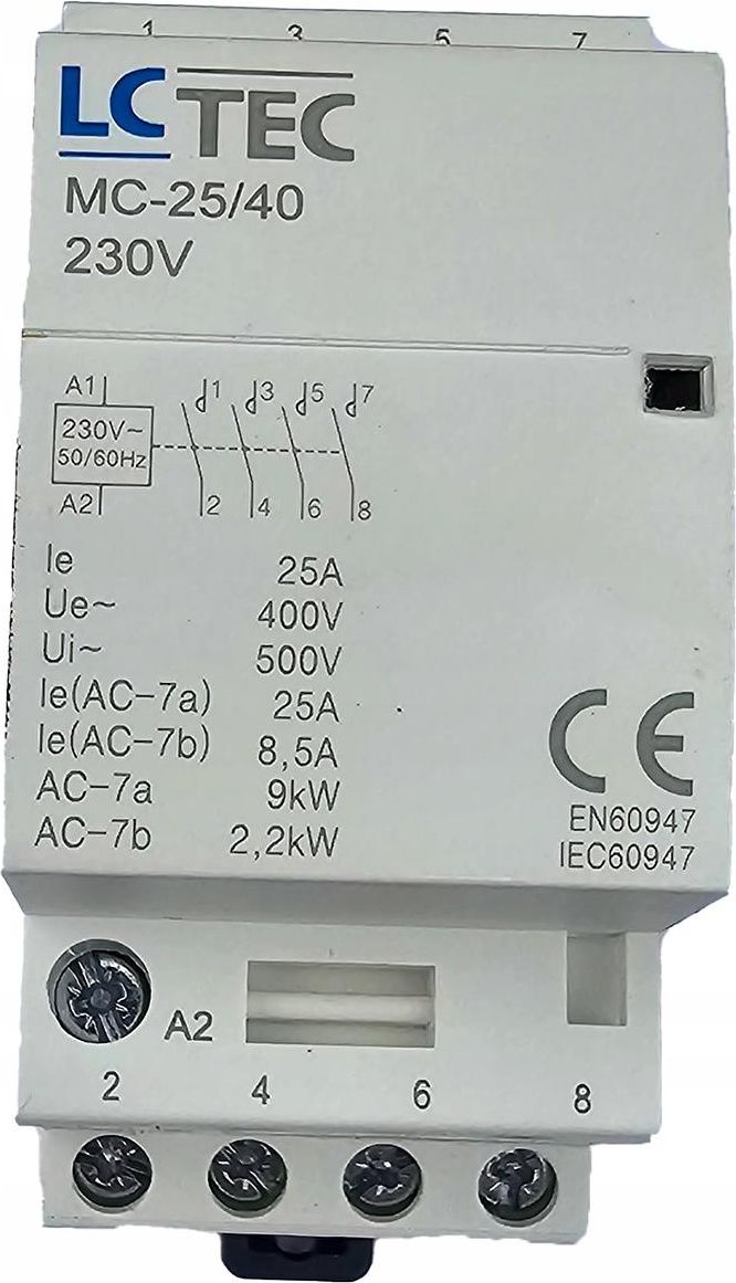 Rozdzielnia Lc Tec Stycznik Modułowy Mc-25 40 25A 4Xno Lctec ...
