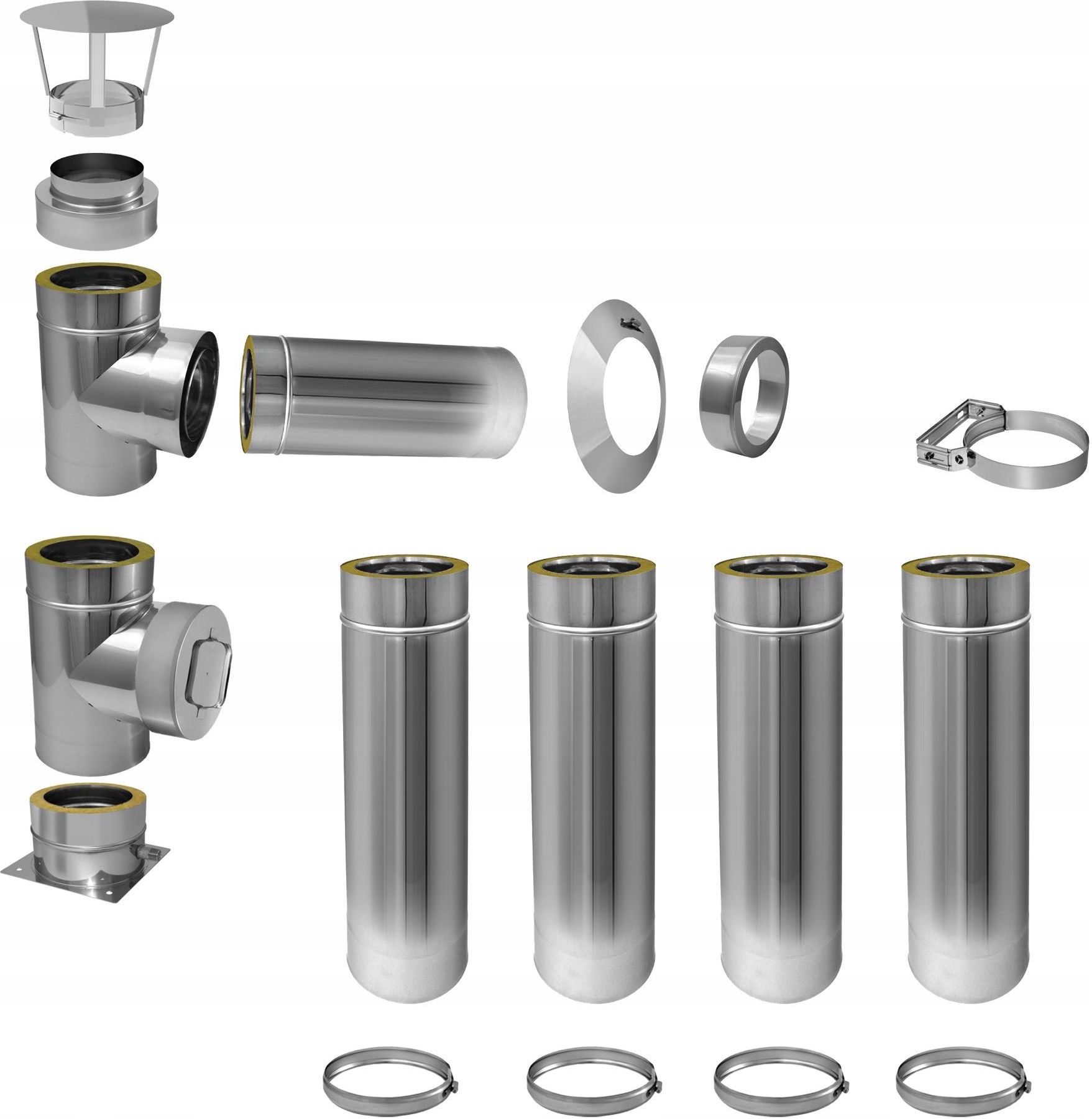 System kominkowy Tecnovis Gmbh Komin Izolowany 150/200 4Mb Dwuścienny Z Wyczystką - Opinie i ...