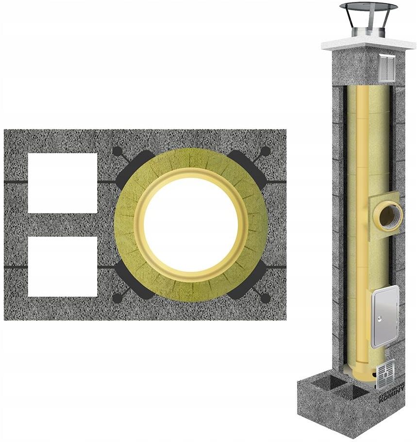 System kominkowy Systemowekominy Komin Uniwersal Izolowany Systemowy Kw2 FI200 9M - Opinie i ...