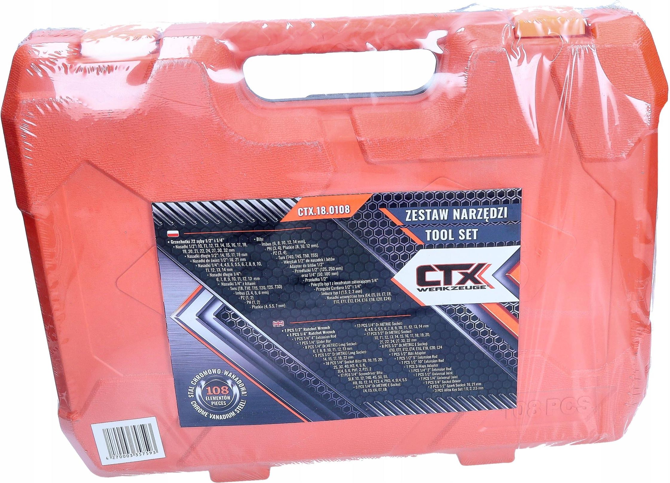 Zestaw narzędziowy Ctx Werkzeuge Zestaw Narzędziowy 108el. Klucze ...