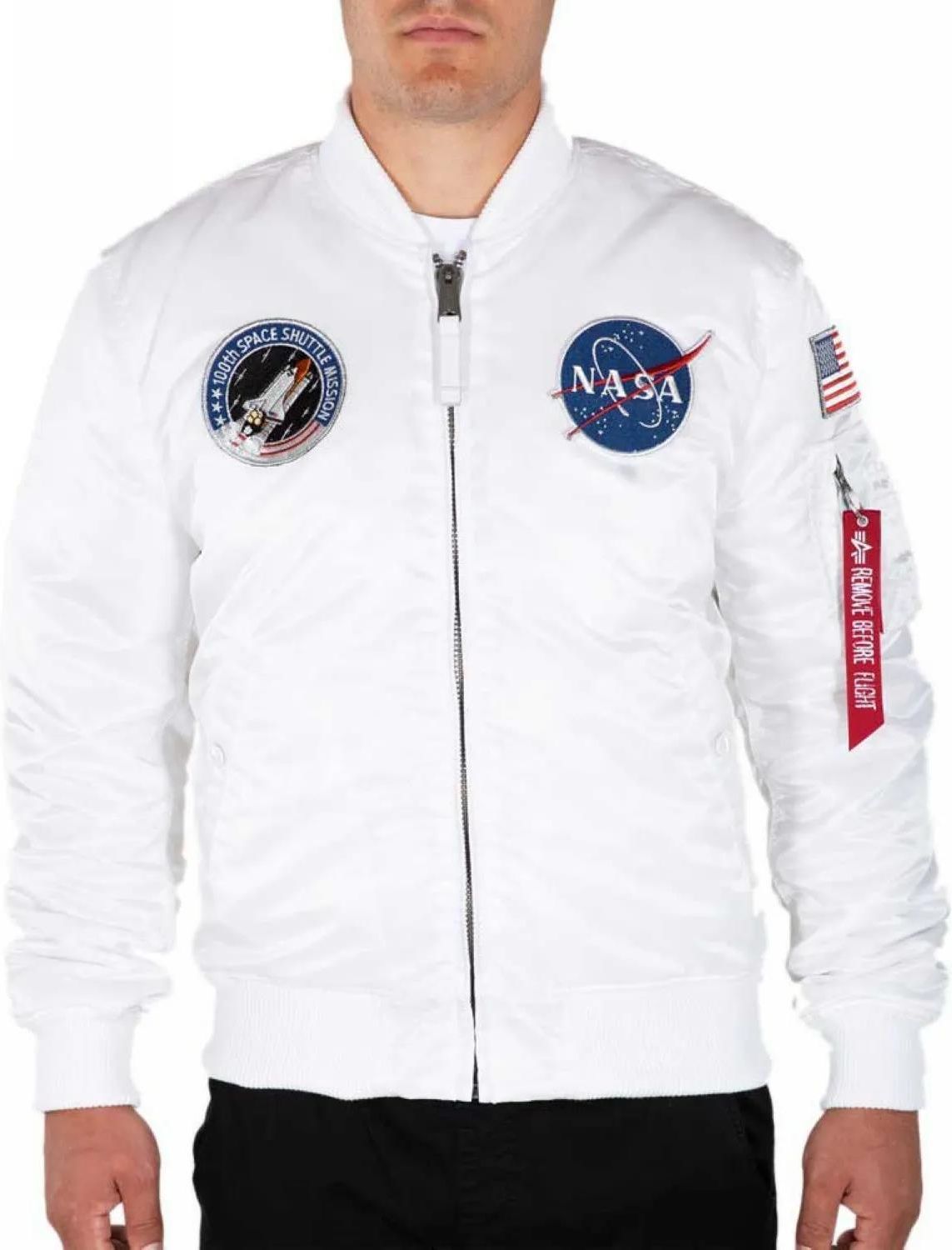 Kurtka Alpha Industries MA-1 VF NASA 166107 09 - Biała - Ceny i opinie ...