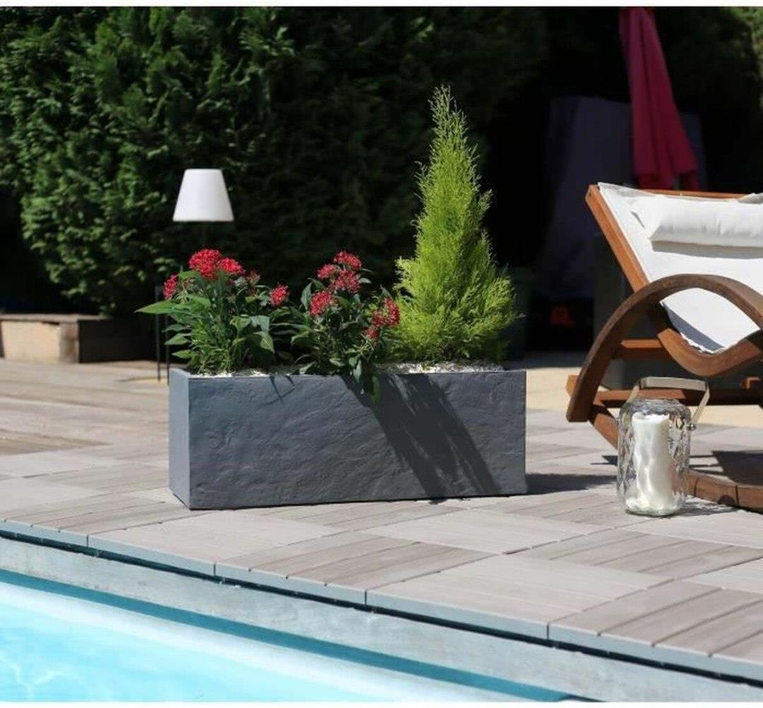 Eda Doniczka Czarny Antracyt 79,5X29,5X29,5cm S7189646 - Ceny i opinie - Ceneo.pl