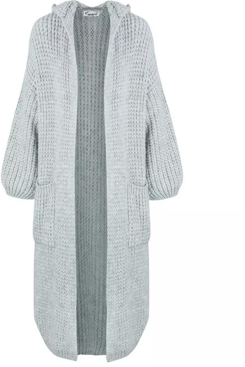 Długi ciepły kardigan sweter gruby splot VALERIA - Ceny i opinie - Ceneo.pl
