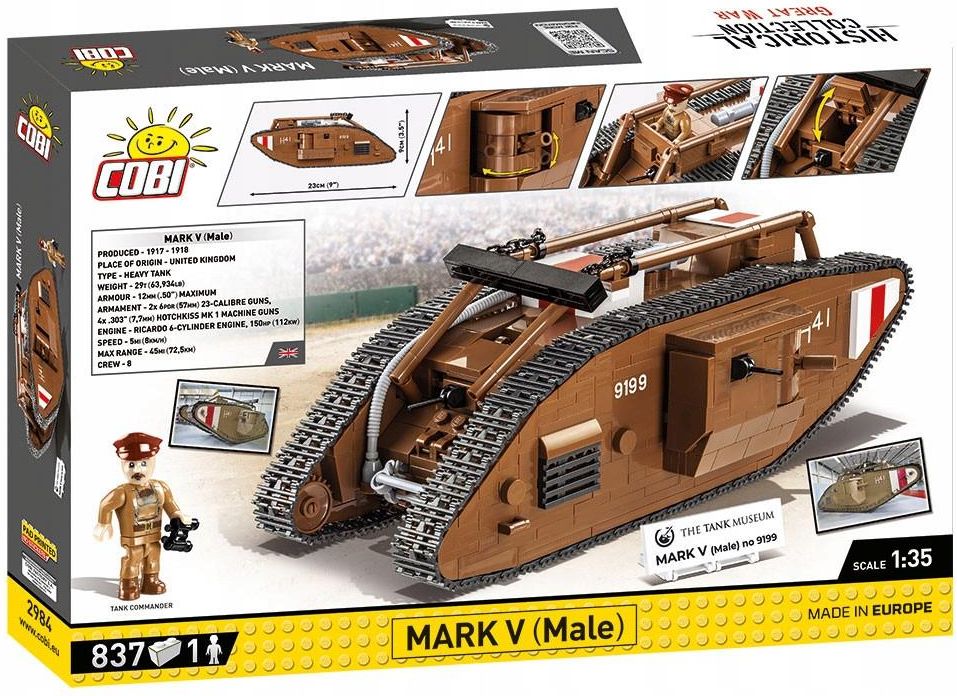 Cobi Czołg Klocki Wojsko Mark V Mała Armia Small Army - ceny i opinie ...