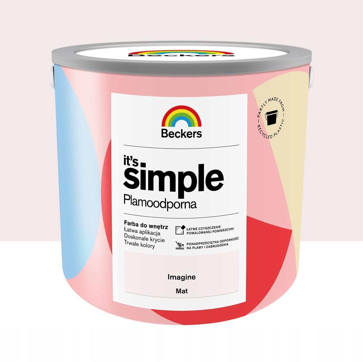 Farba BECKERS IT'S SIMPLE IMAGINE 2,5L plamoodporna różowa farba do ...