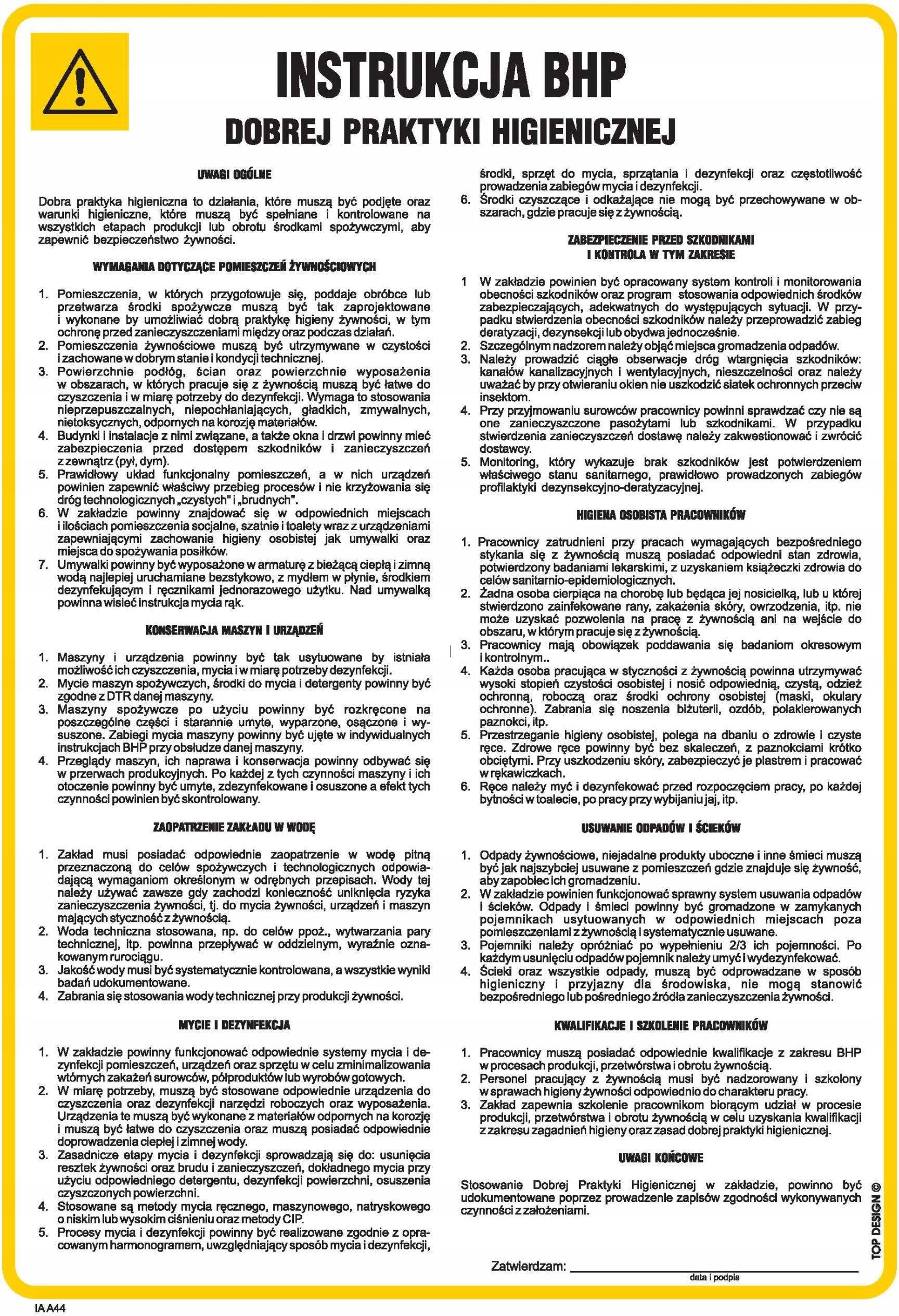Top Design Instrukcja Dobrej Praktyki Higienicznej Iaa44Dnhn - Ceny i opinie - Ceneo.pl
