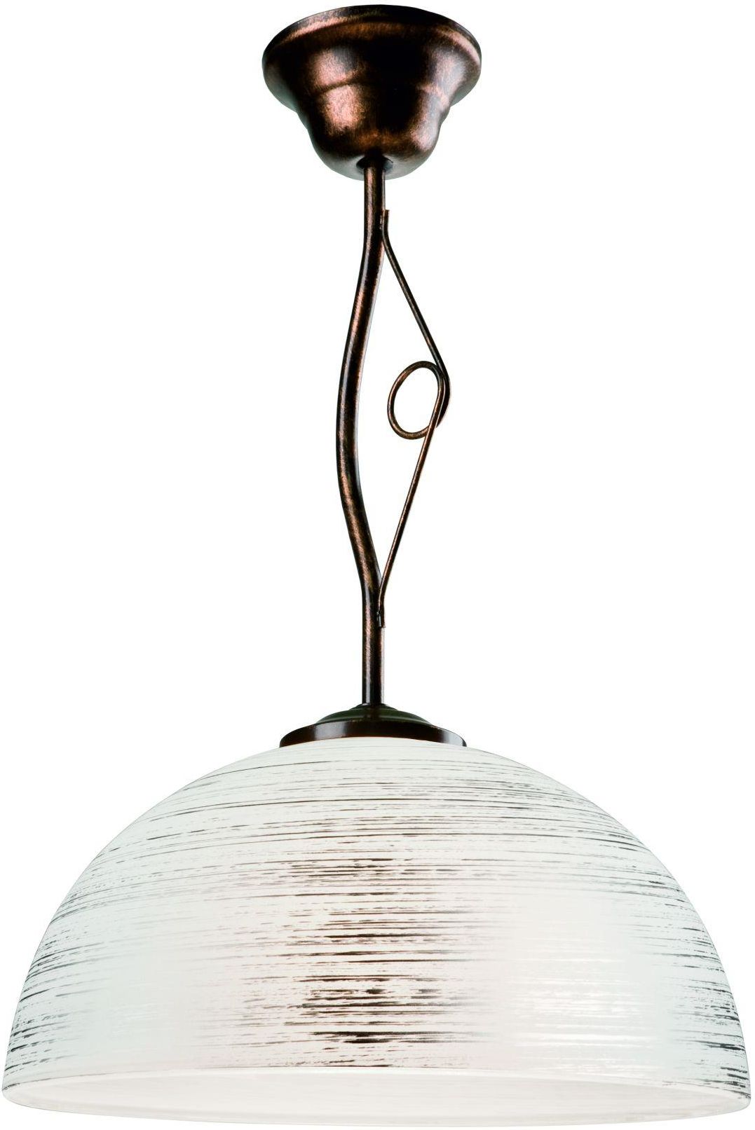 Lamkur Emilio 25810 lampa wisząca zwis 1x60W E27 brązowa/biała - Opinie ...