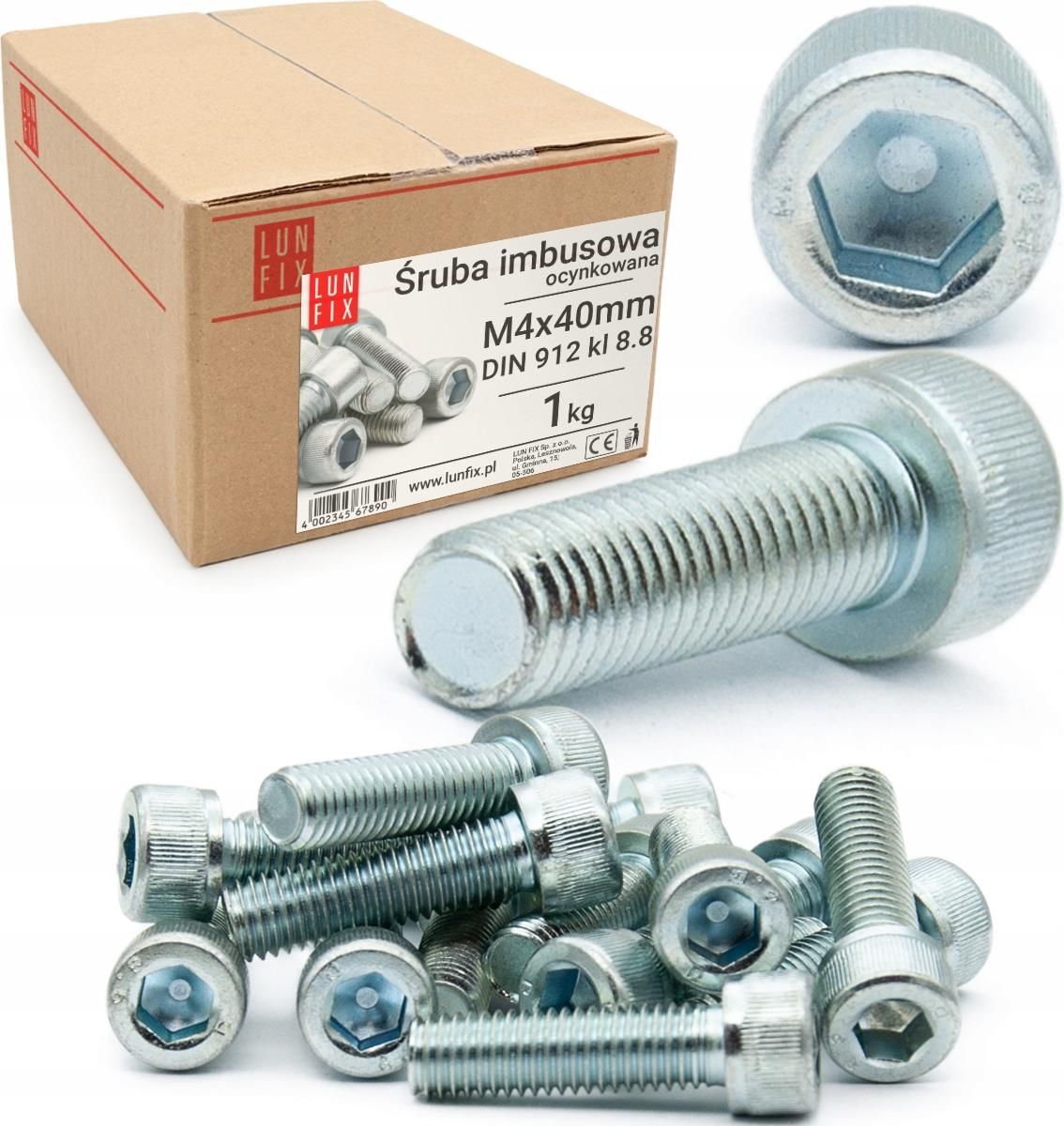 Lunfix M4X40 Śruba Imbusowa Ocynk Walcowa Din 912 - Opinie i ceny na Ceneo.pl