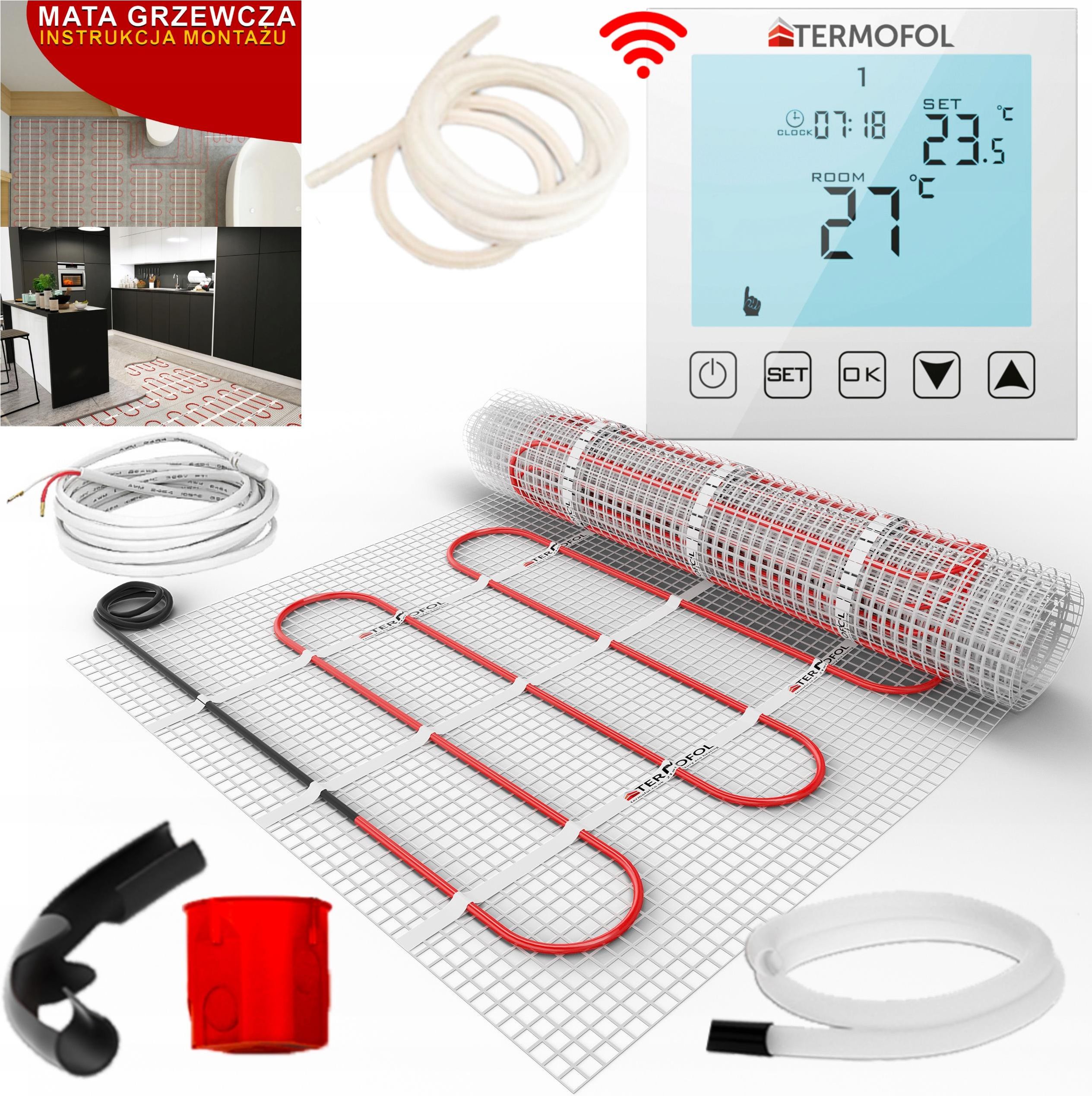 Ogrzewanie podłogowe Vendacenter Mata Grzewcza Pod Płytki Wylewkę 2m2 Z ...
