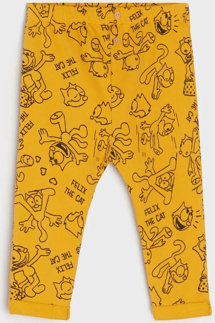 Sinsay - Legginsy Kot Felix - Żółty - Ceny i opinie - Ceneo.pl
