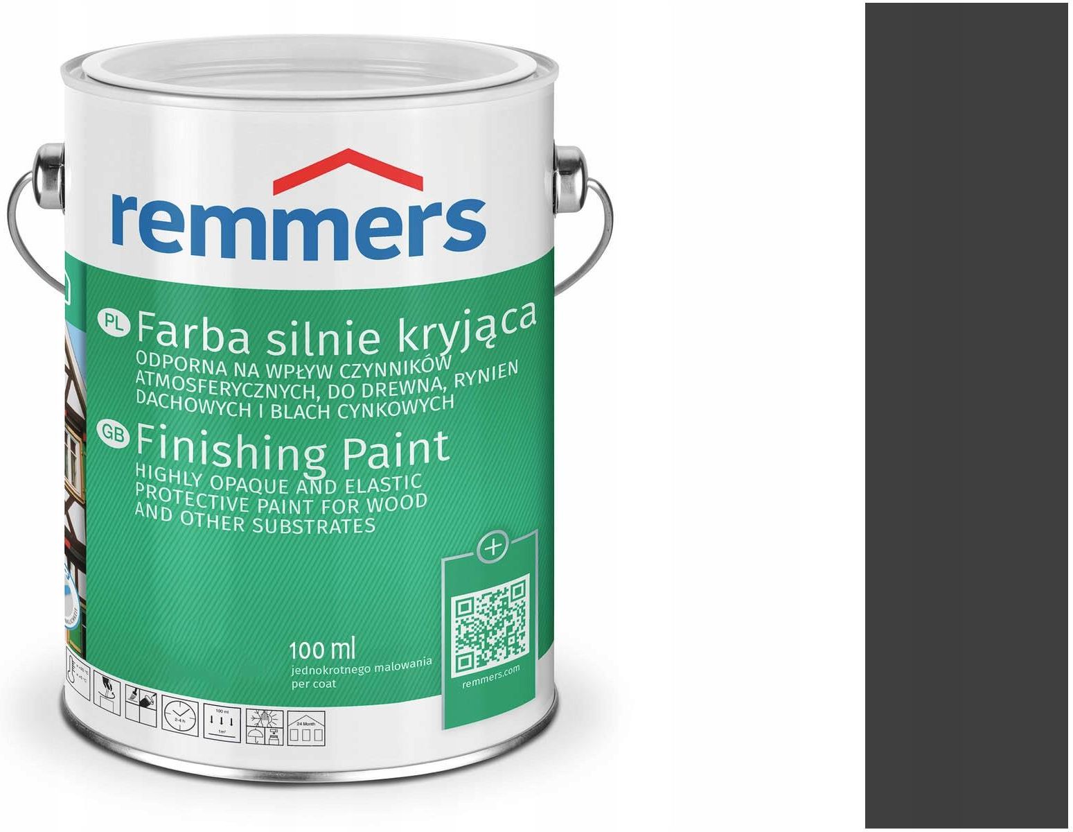 Farba Remmers Kryjąca Farba Do Drewna Czarny 100ml - Opinie i ceny na ...