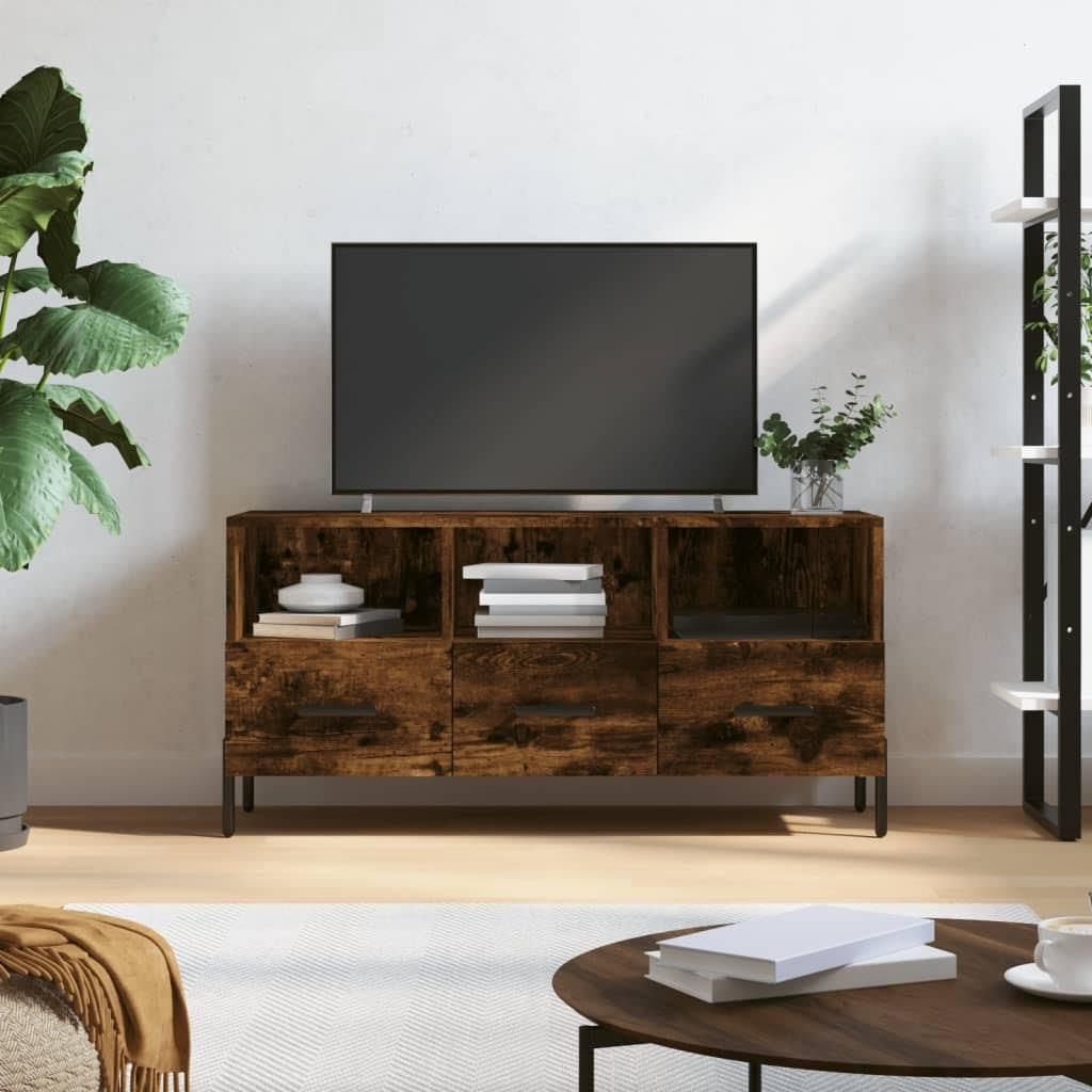 VidaXL Szafka Pod Tv Przydymiony Dąb 102X36X50 Cm 185504 - Opinie i ...