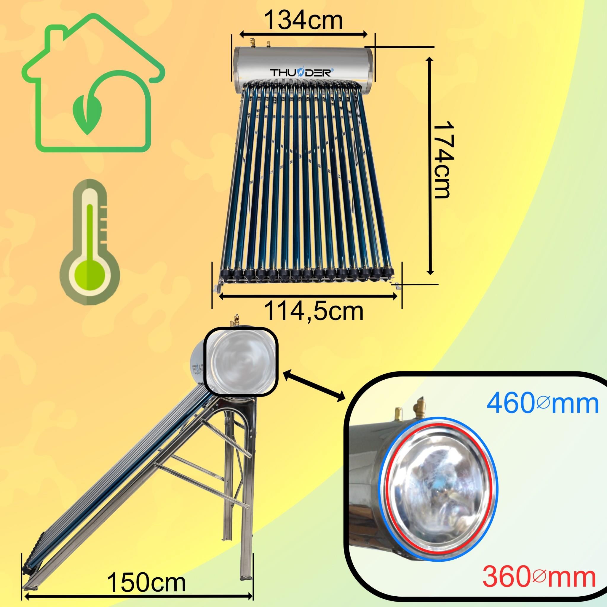 Kolektor słoneczny THUNDER Kolektor słoneczny ciśnieniowy ze ...