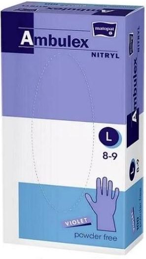 Tzmo Rękawice Ambulex, Nitrylowe, Niejałowe, Niepudrowane, L, 100szt ...