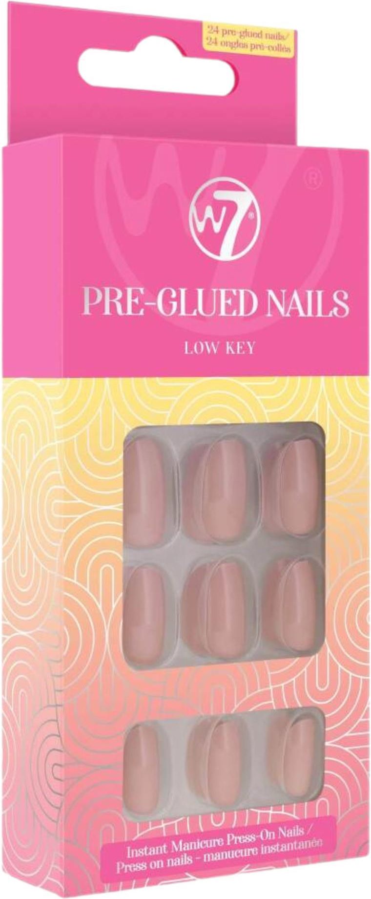W7 Pre-Glued Nails Samoprzylepne Paznokcie Low Key 24 Szt./1 Opak ...