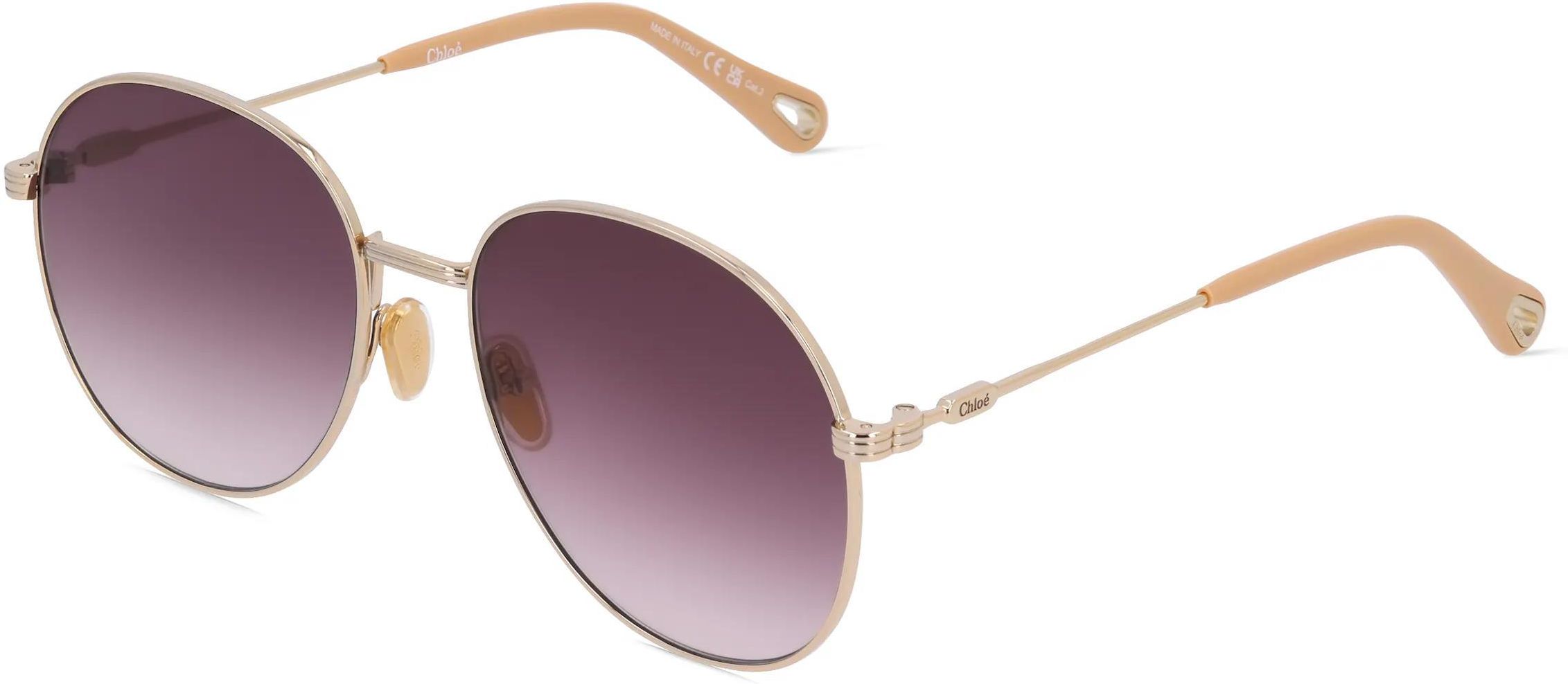 CHLOE CH0178S Panie-Okulary słoneczne Pełna obręcz Okrągły Metal-ramka ...