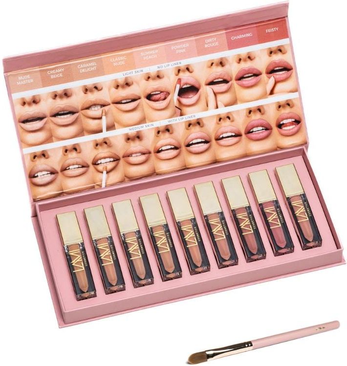 Lami Cosmetics Zestaw: Płynna Pomadka Do Ust 9X5 G + Pędzelek Do Ust 1 ...