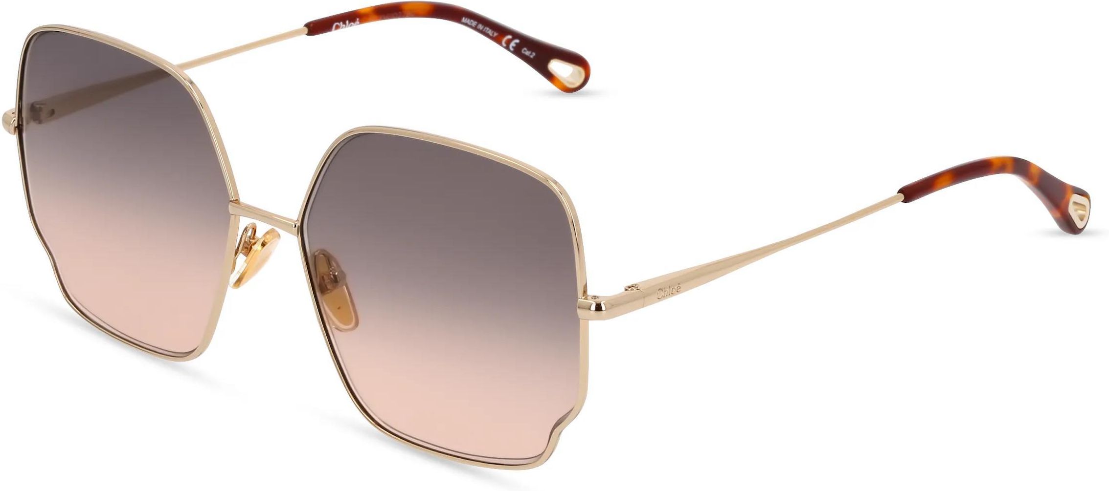 Chloé CH0092S Panie-Okulary słoneczne Pełna obręcz Kwadrat Metal-ramka ...