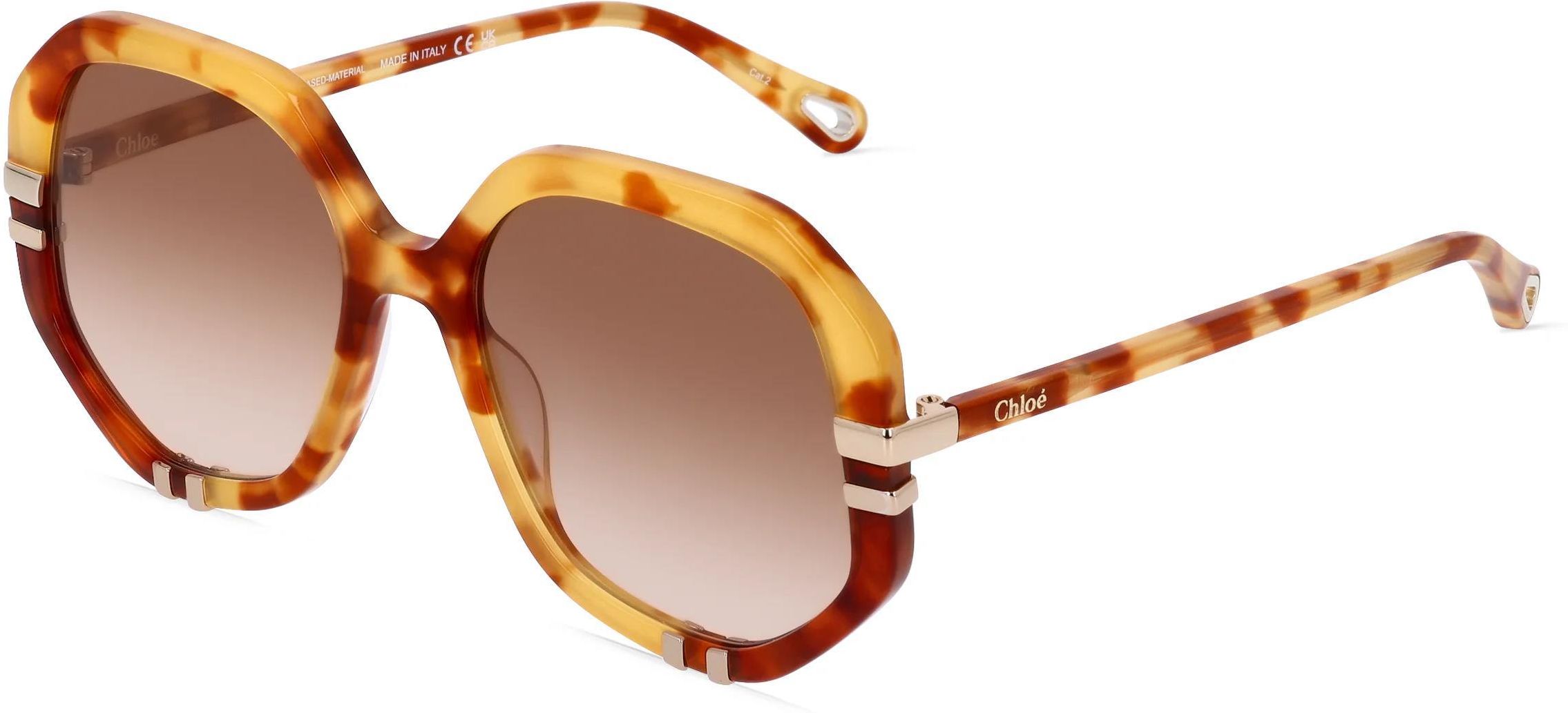 Chloé CH0105S Unisex-Okulary słoneczne Pełna obręcz Ośmiokątny Bio ...