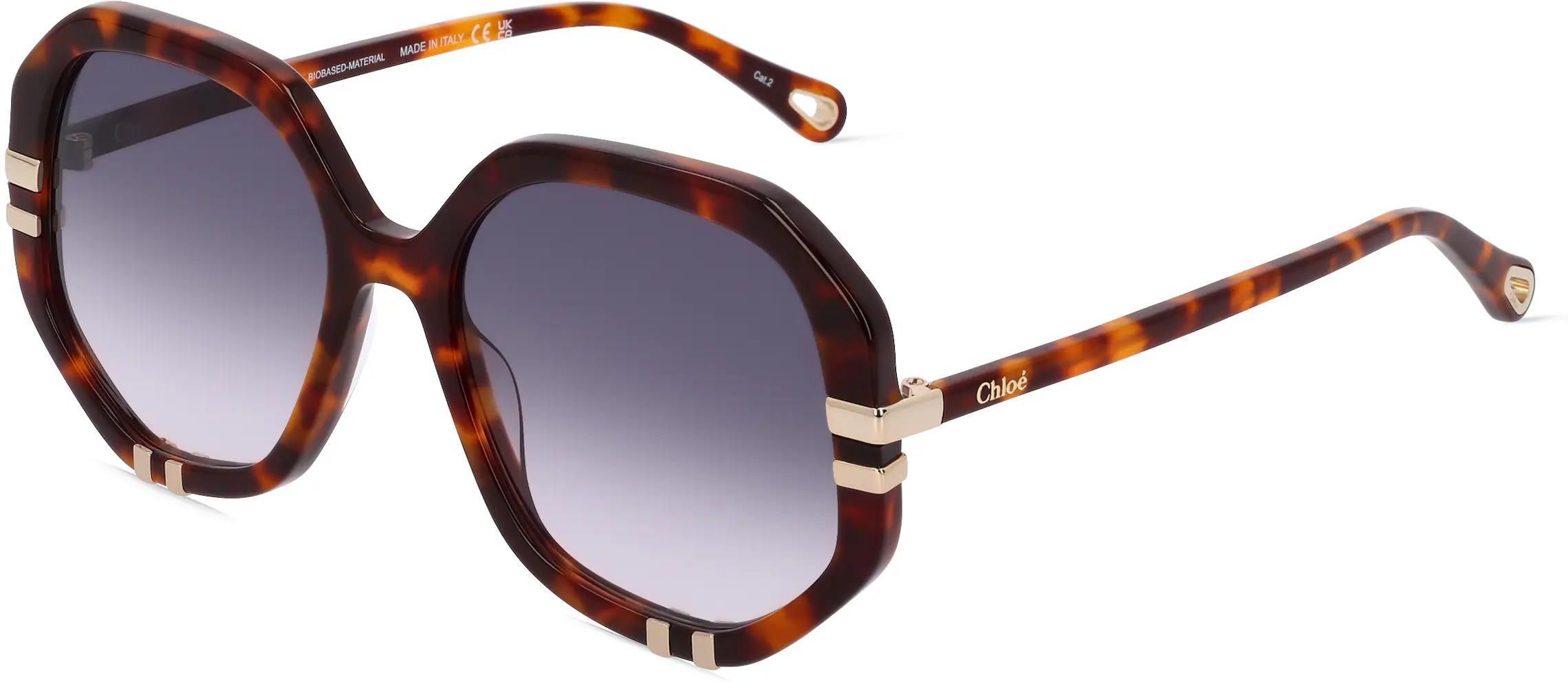 Chloé CH0105S Unisex-Okulary słoneczne Pełna obręcz Ośmiokątny Bio ...