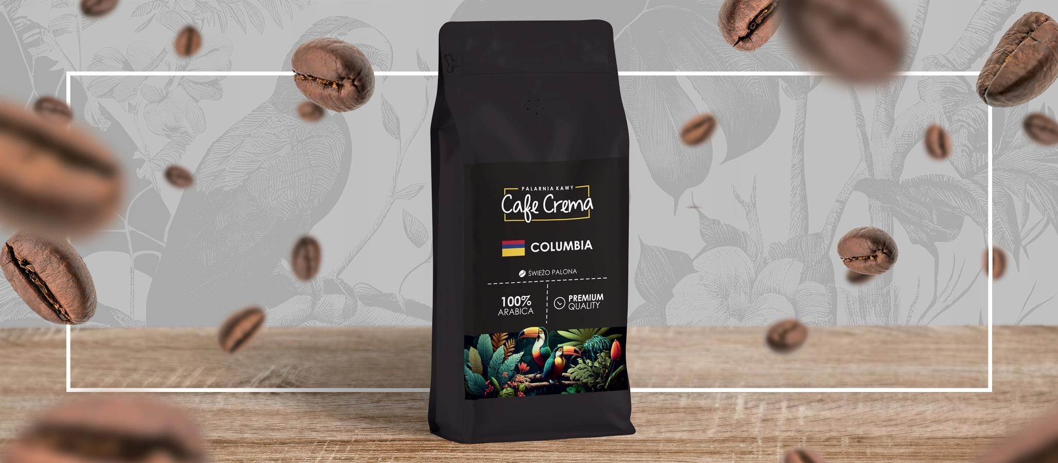 Kawa Cafe Crema Ziarnista Columbia Arabica 1kg - Ceny i opinie - Ceneo.pl