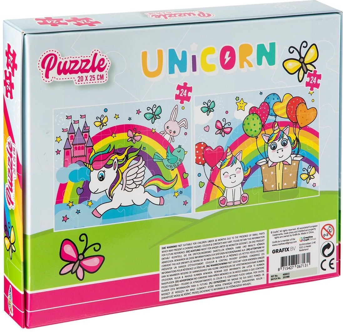 Grafix Puzzle Brokatowe 24 Elementy 20X25Cm 2 Wzory - Ceny i opinie ...