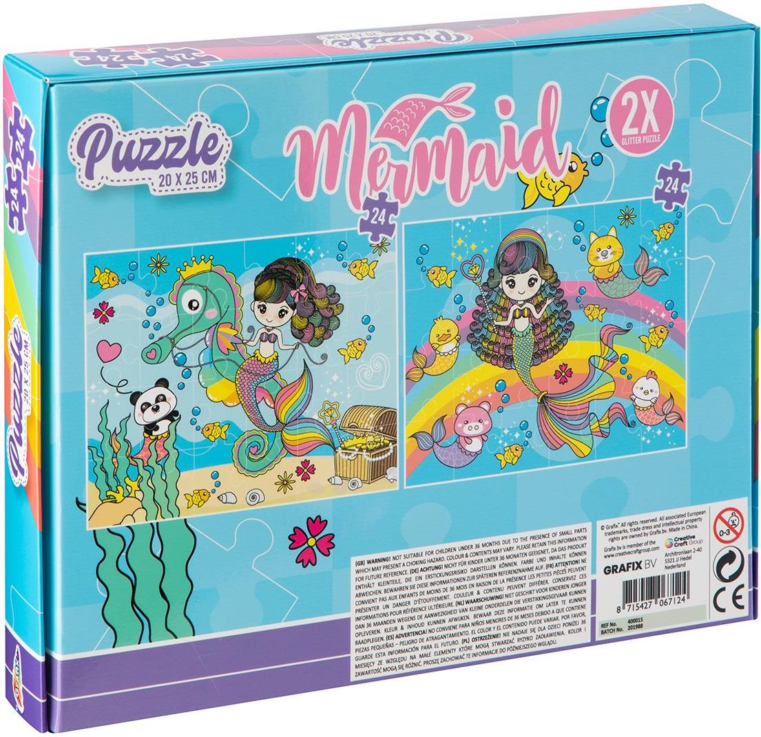 Grafix Puzzle Brokatowe 24 Elementy 20X25Cm 2 Wzory - Ceny i opinie ...