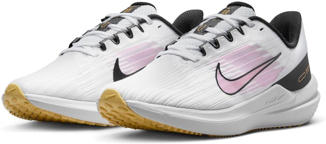 Nike Damskie Air Winflo 9 Dd8686 104 White Pink Spell Black Wheat Gold ...